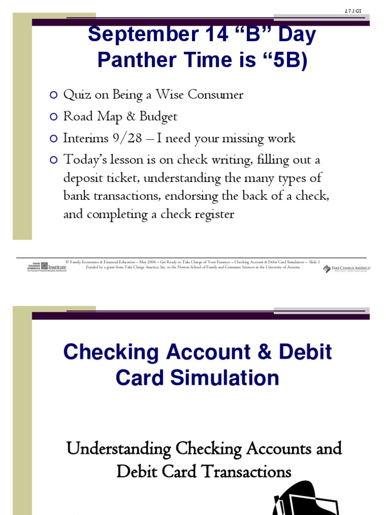 Checking Account and Debit Card Simulation | PDF | Transaction Account ...