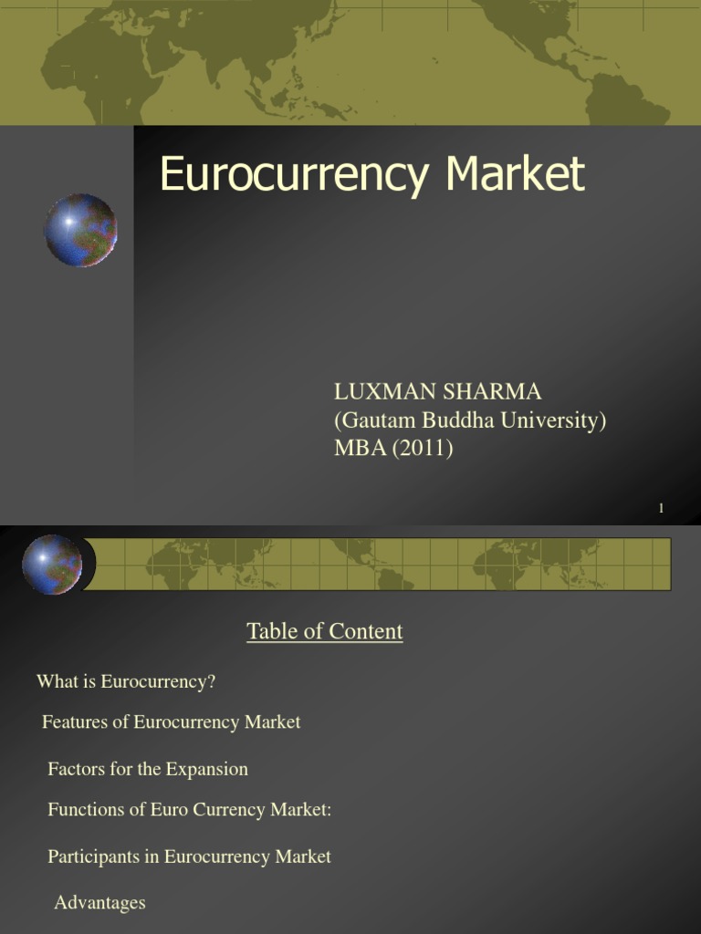 Euro Currency Market | Download Free PDF | Banks | Euro