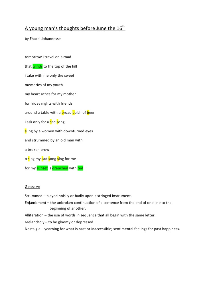 A Young Man's Thoughts Before June 16 | PDF | Poetry