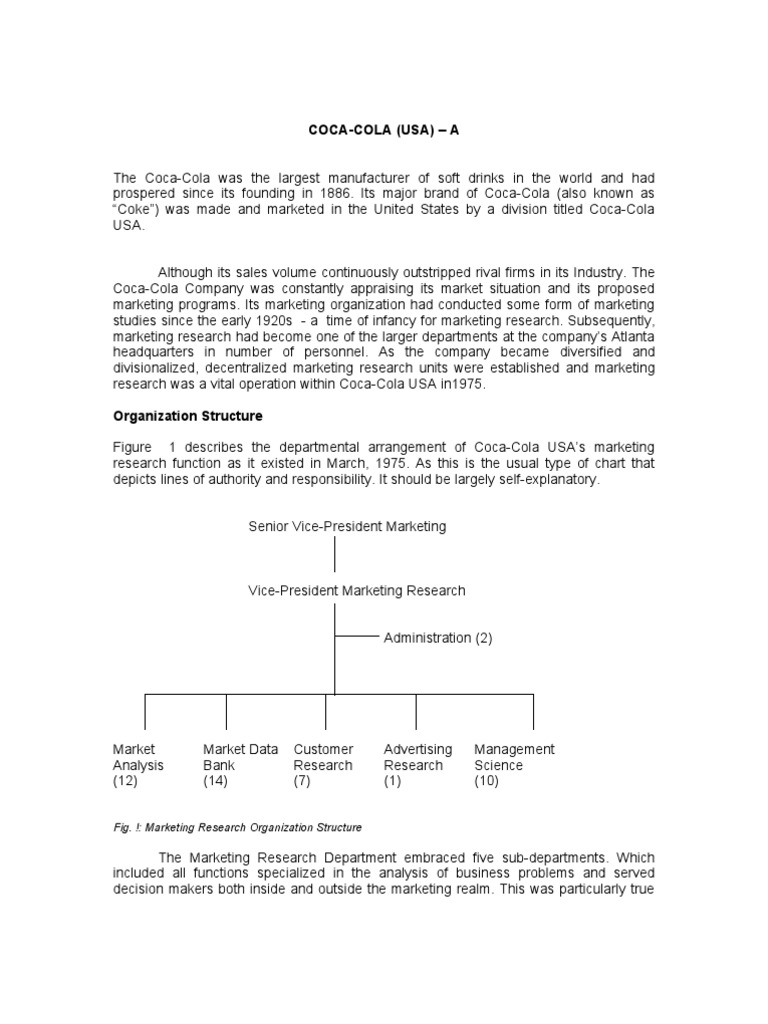 Cocacola (A) Case Study | PDF | Coca Cola | Marketing Research