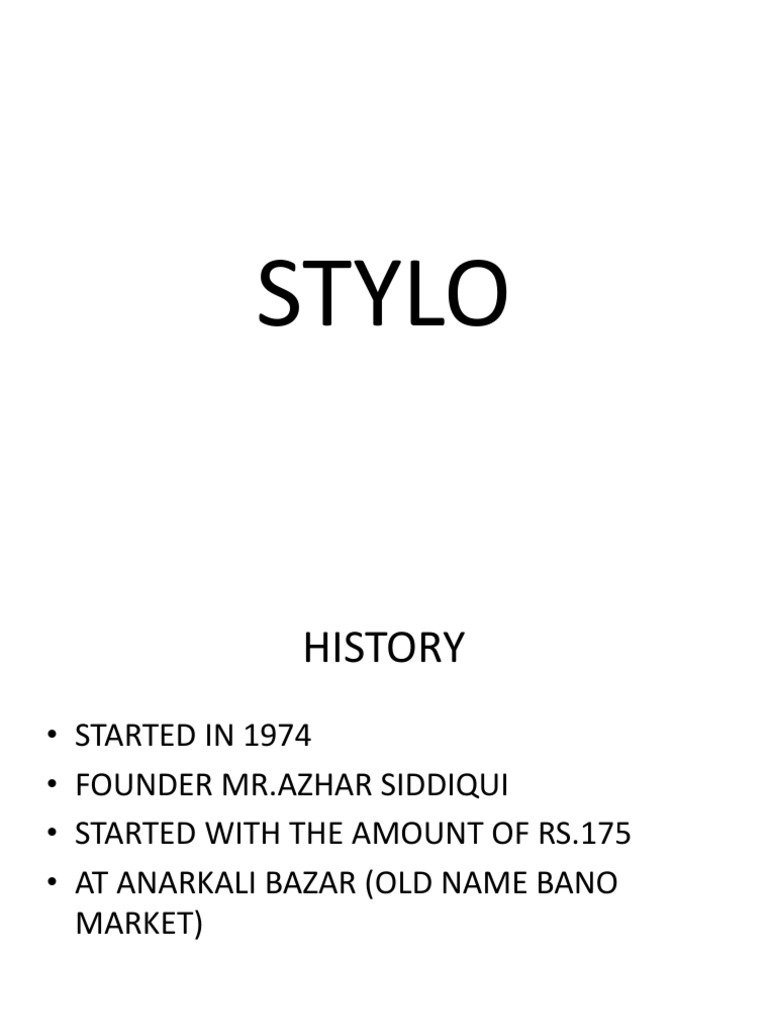 Stylo | PDF