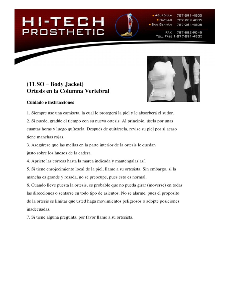 TLSO - Body Jacket | PDF