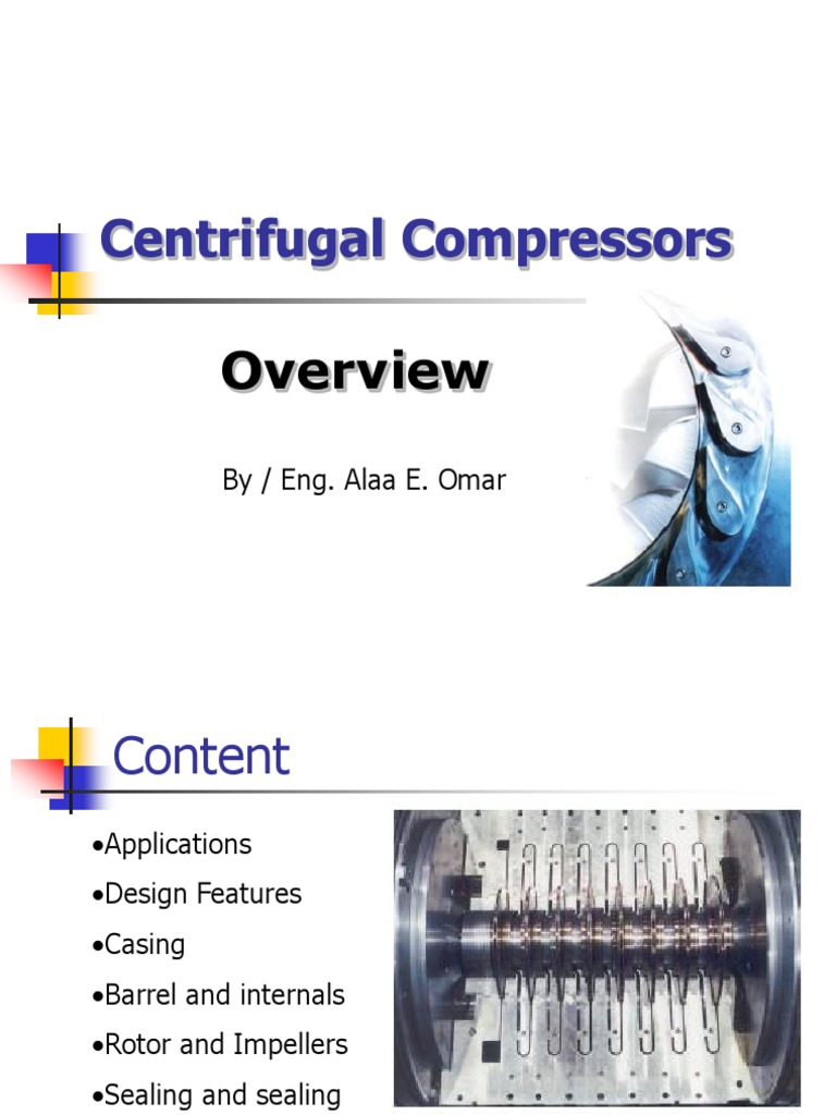 Centrifugal Compressors Overview | PDF | Gas Compressor | Turbine