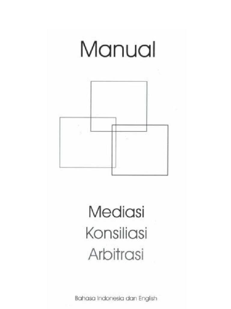 Manual - Mediasi-Konsiliasi-Arbitrasi | PDF