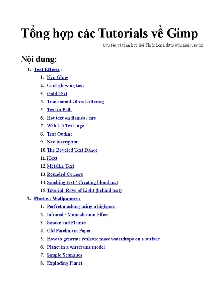 Gimp Tutorial | PDF | Computer Graphics | Optics