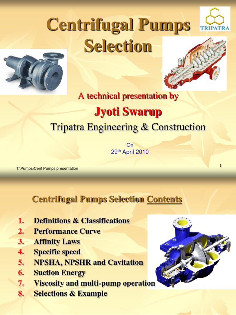 Cent Pumps Presentation | PDF | Pump | Viscosity