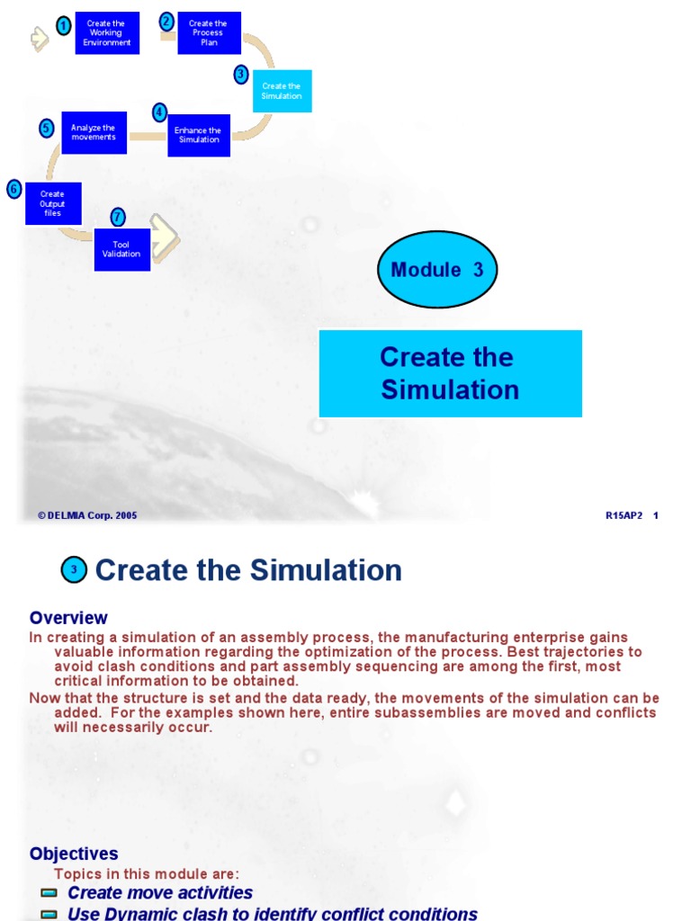 Delmia DPM M3 - Create The Simulation | PDF | Dialog Box | Simulation