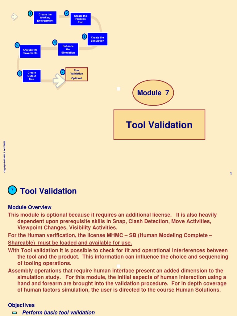 Delmia DPM M7 - Tool Validation | PDF | Simulation | Screw