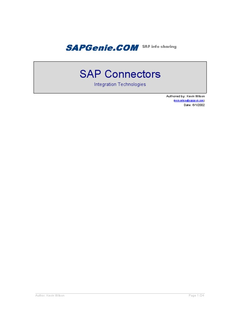 SAP Connectors | PDF