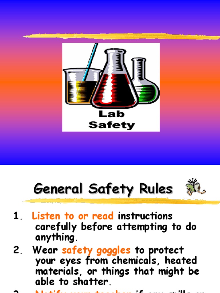 Lab Safety Goggles Rule