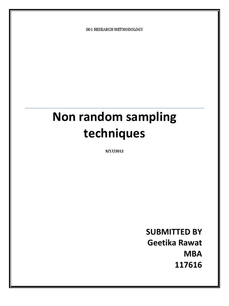 Non-Random Sampling Explained | PDF | Sampling (Statistics ...