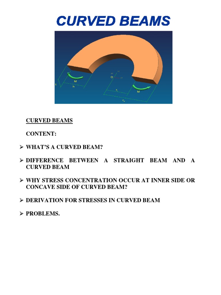 Curved Beam | PDF | Bending | Beam (Structure)