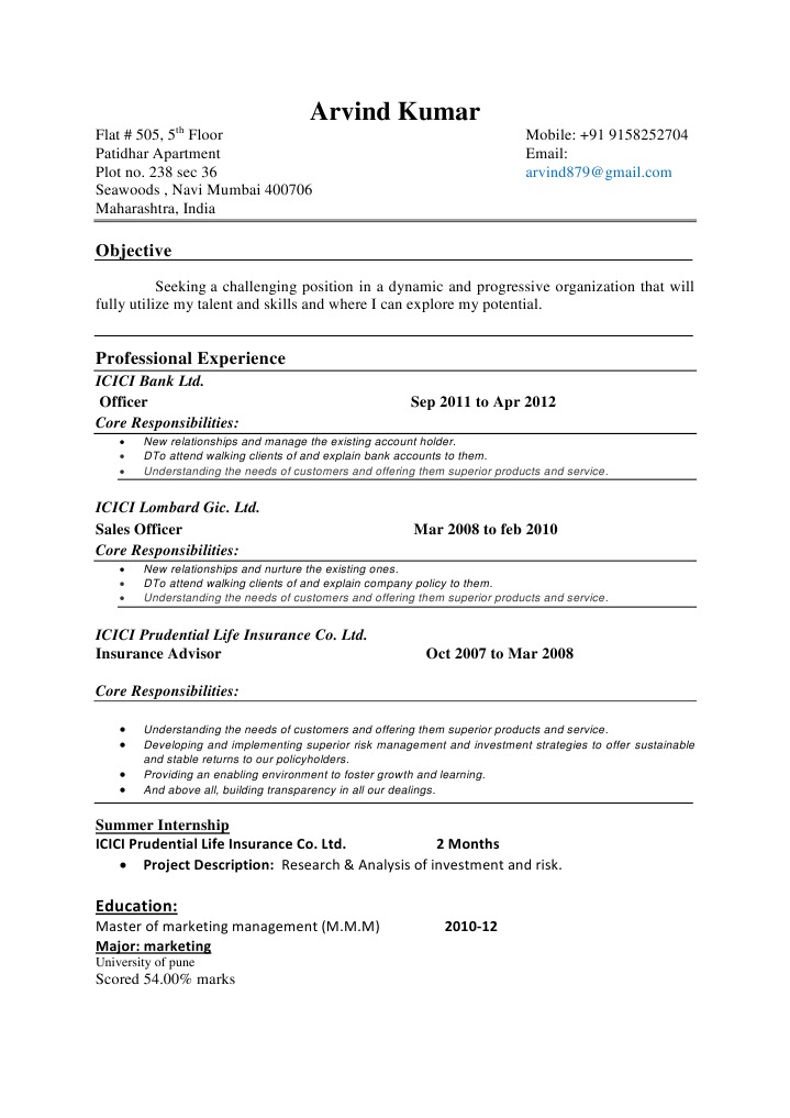Arvind CV New | Download Free PDF | Insurance | Banks