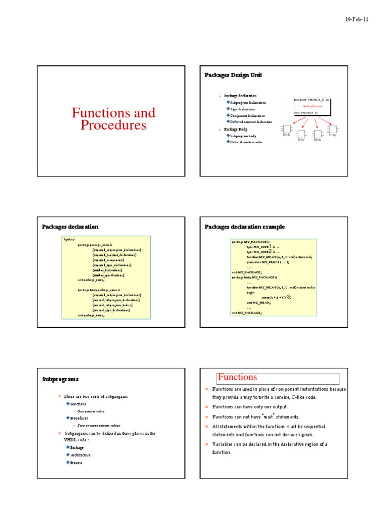 02 5 Functions And Procedures Pdf Subroutine Parameter Computer Programming