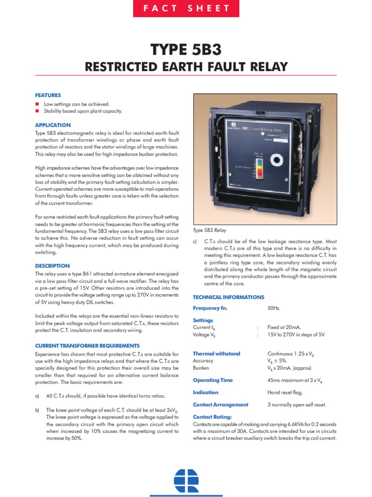 5B3 | PDF | Relay | Transformer