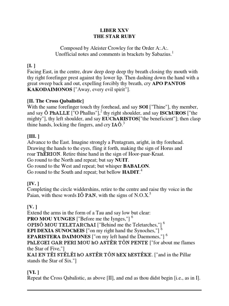Liber XXV | PDF | Neoplatonism | Magick (Thelema)