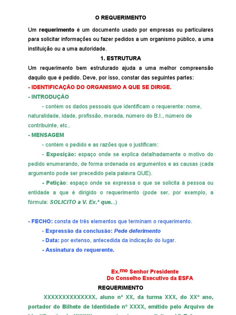 Requerimento 1 | PDF