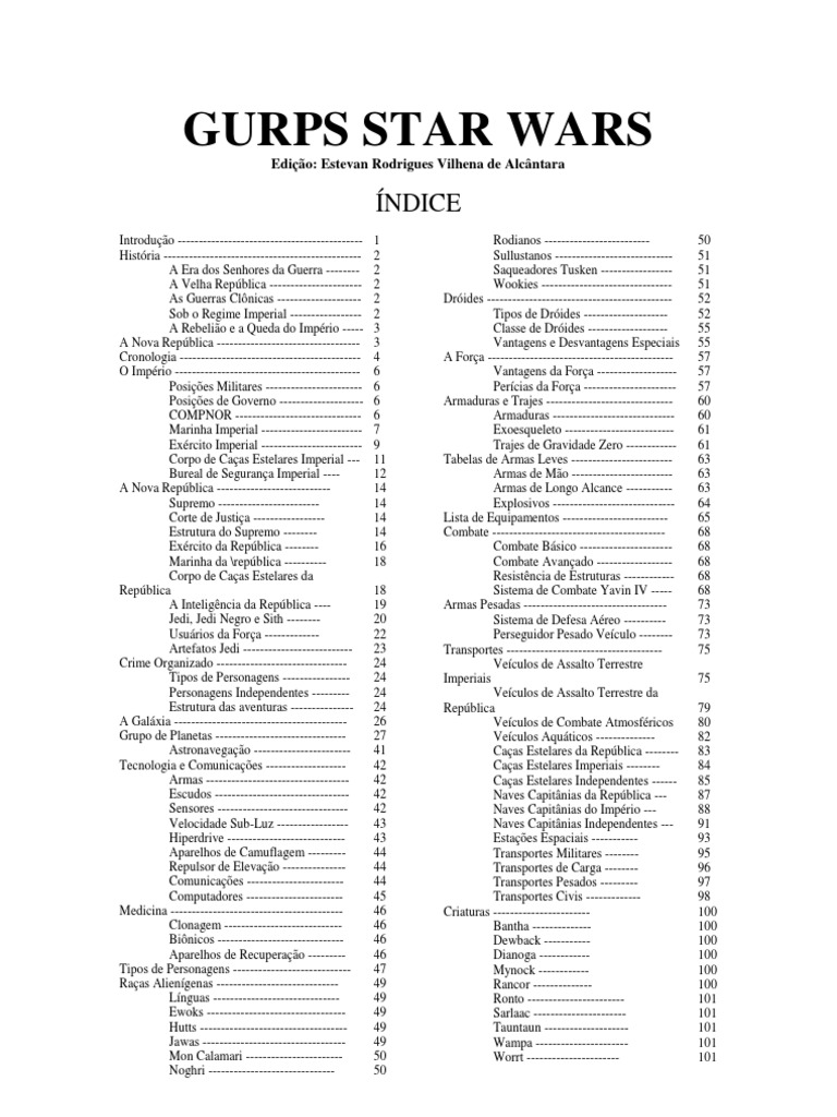Gurps Star Wars | PDF | Darth Vader | Luke Skywalker