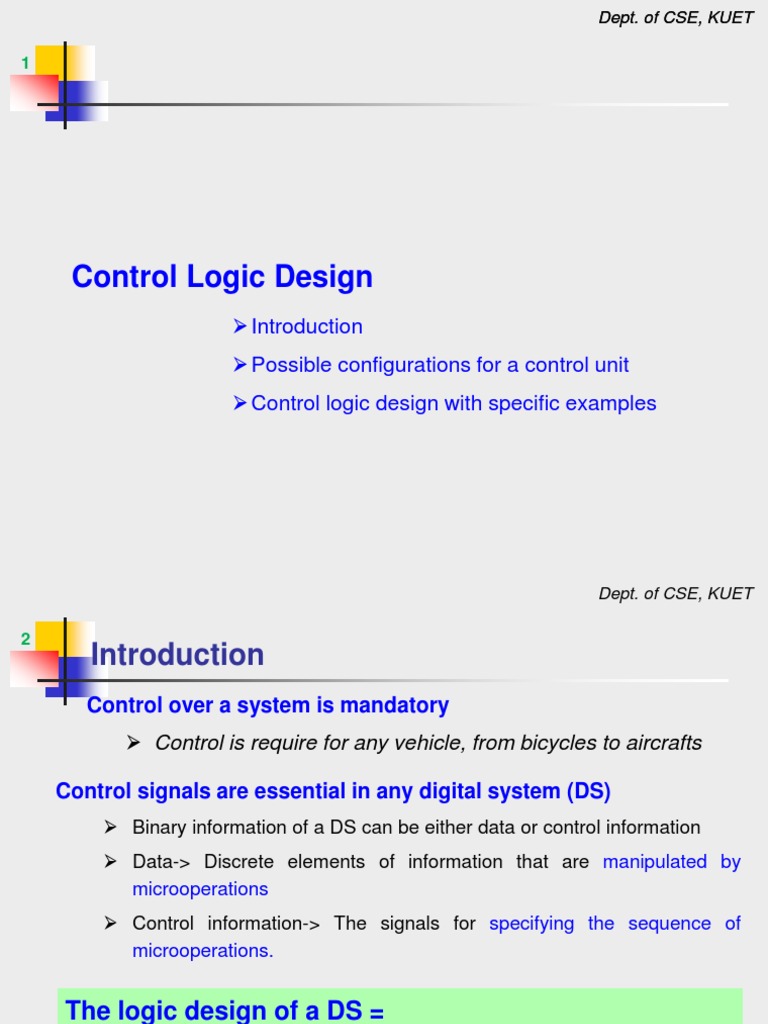 Control Logic Design | PDF | Digital Electronics | Computer Hardware