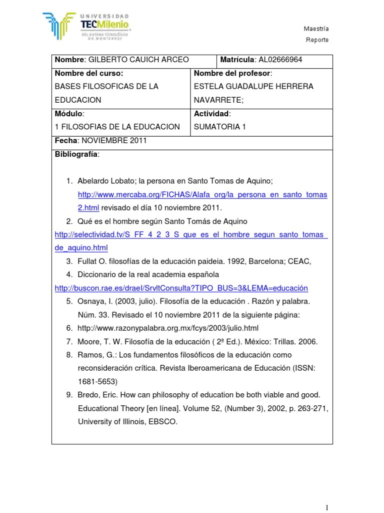 Bases Filosóficas de la Educación | PDF | Conocimiento | Teoría