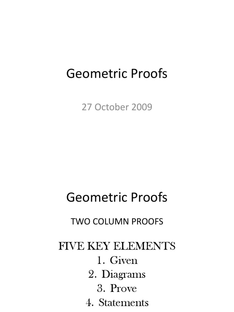 Geometric Proofs | PDF | Euclidean Plane Geometry | Space