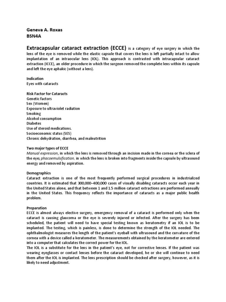 Ecce | Cataract | Eye