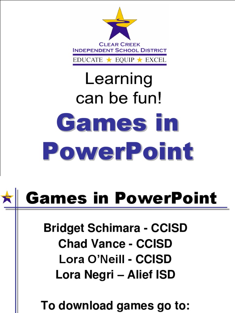 Games in PowerPoint CCISD | PDF | Triangle | Multiple Choice