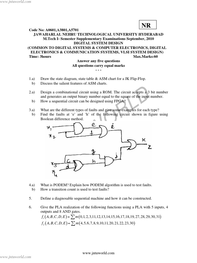 ASM Charts and PODEM in Digital Design | PDF | Digital Electronics ...