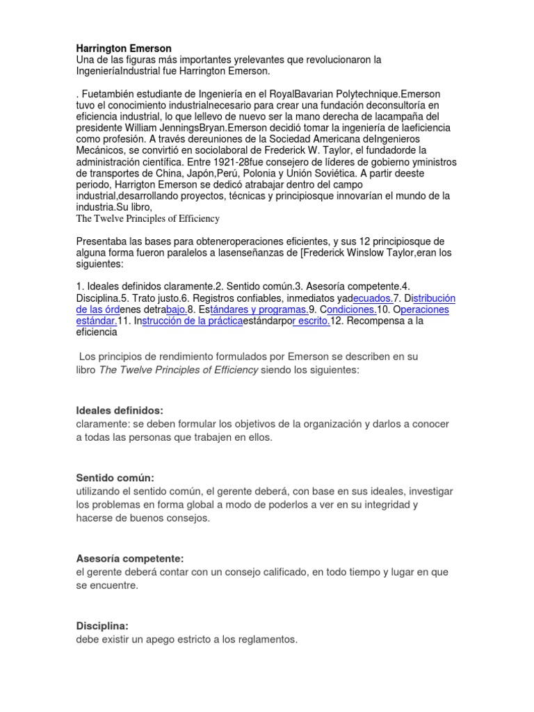 Harrington Emerson | PDF | Science | Ciencia (general)