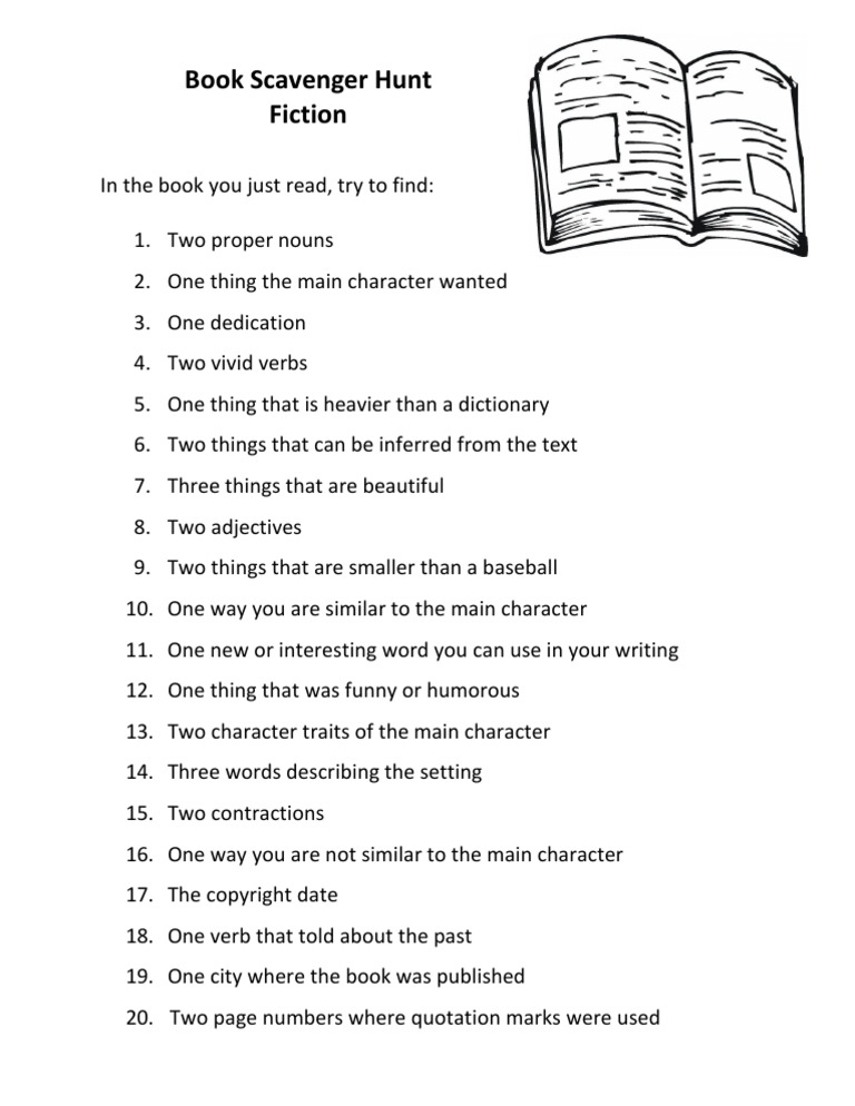 Book Scavenger Hunt | PDF