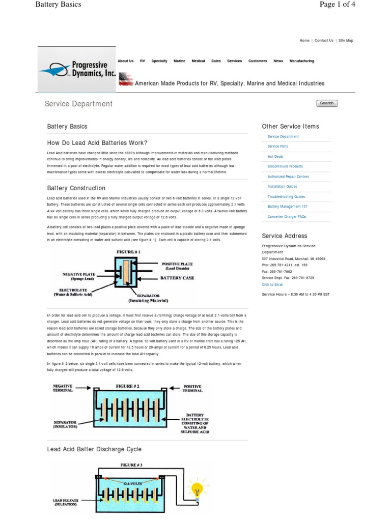Service Department: Battery Basics How Do Lead Acid Batteries Work ...