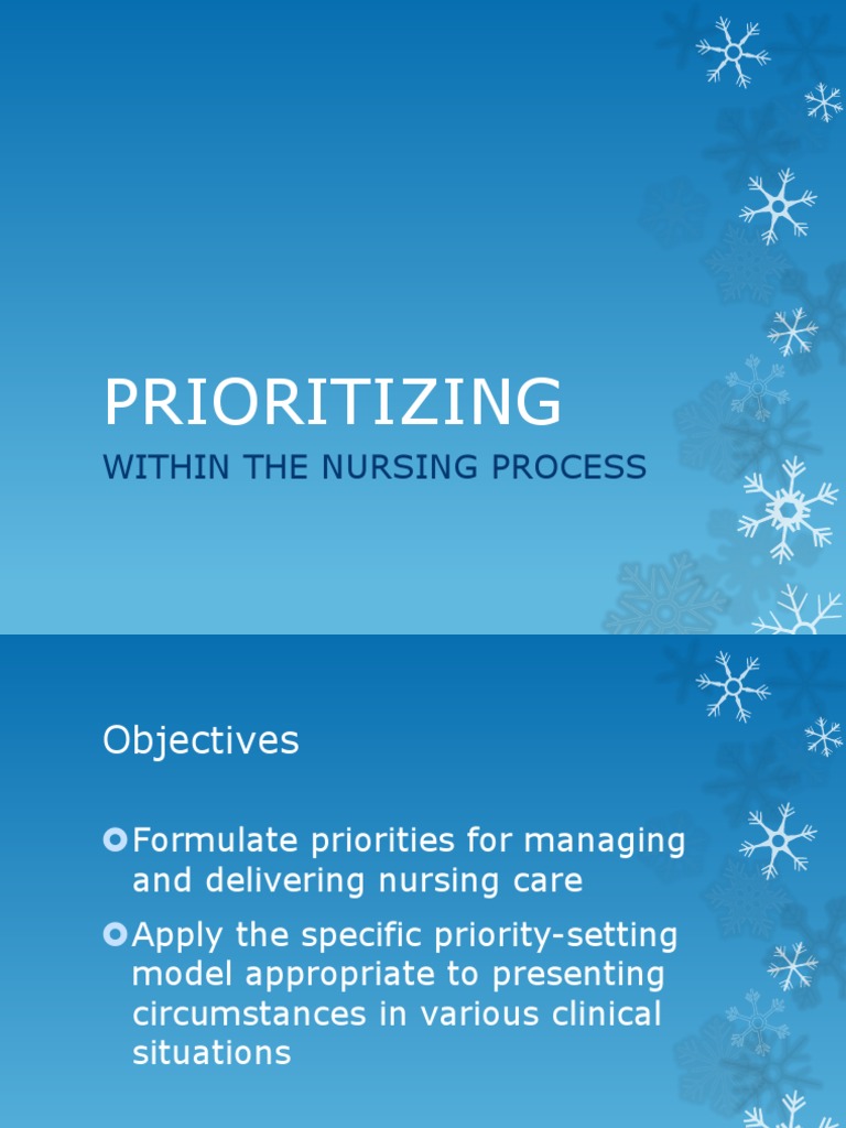 Prioritizing | Medical Diagnosis | Nursing