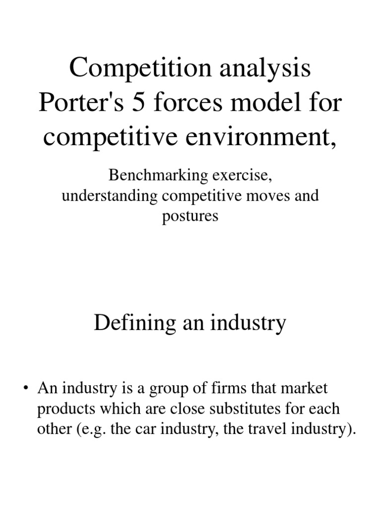Competition Analysis Porter's 5 Forces Model For Competitive | PDF ...
