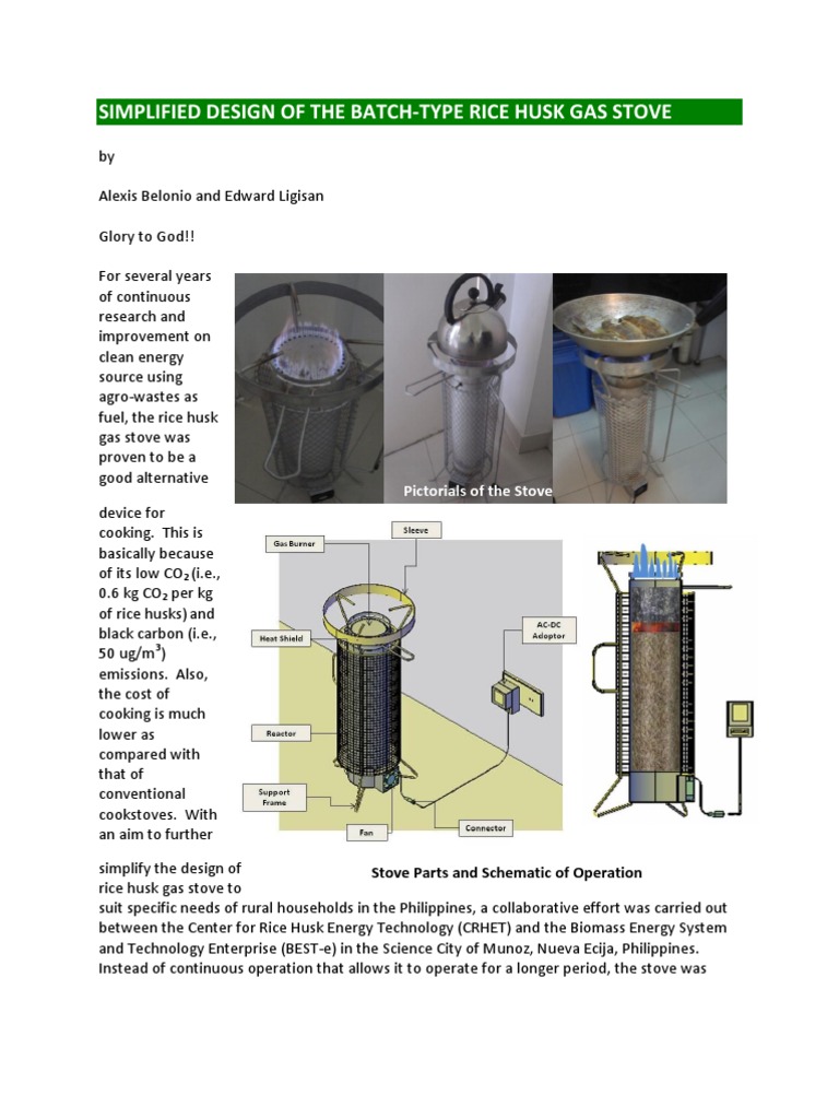 Rice Husk Stove Update | PDF | Stove | Sustainable Technologies
