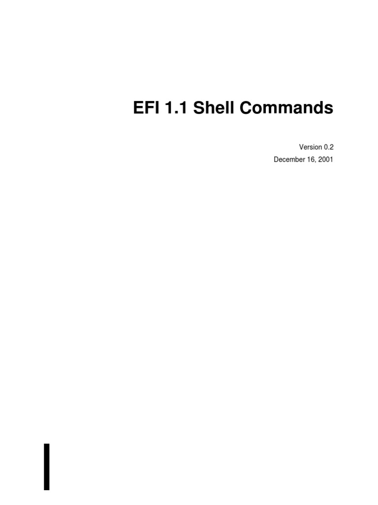 Efi Shell Commands Command Line Interface Parameter Computer