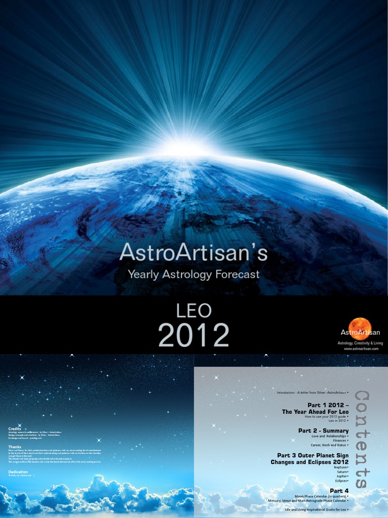 Leo 2012 AstroArtisans Yearly Forecast | PDF | Planets In Astrology ...