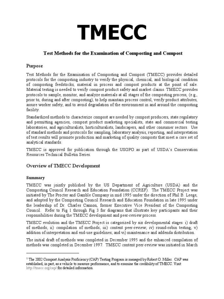 TMECC Purpose, Composting Process | PDF | Compost | Porosity