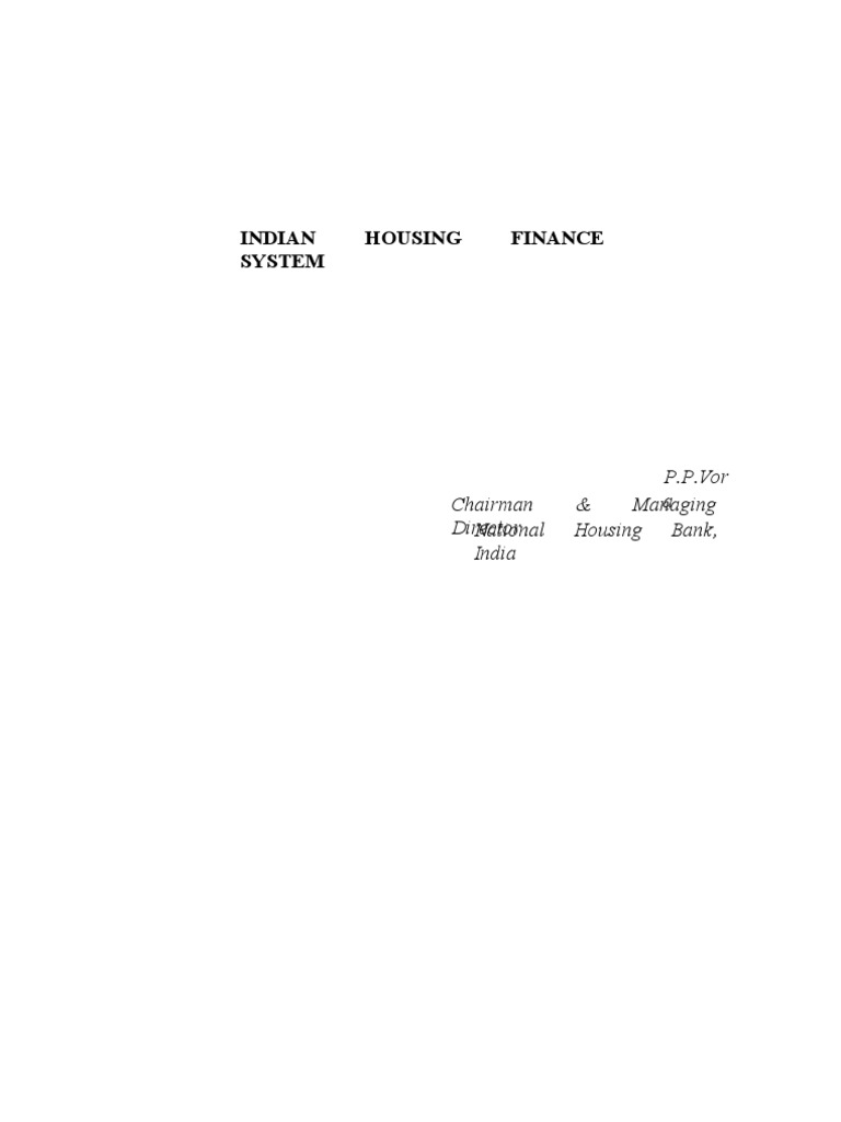 Indian Housing Finance System Overview | PDF | Loans | Securitization