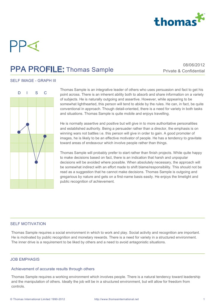 PPA Profile Sample | PDF | Free Will | Pressure