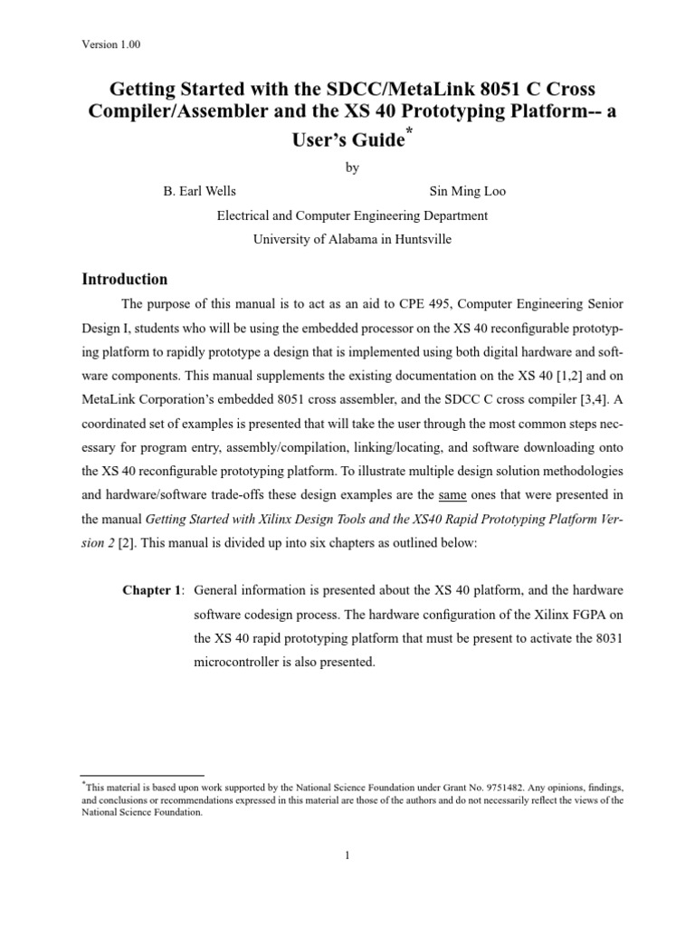 Getting Started With The SDCC/MetaLink 8051 C Cross Compiler/Assembler ... Getting Started With The SDCC/MetaLink 8051 C Cross Compiler/Assembler ...