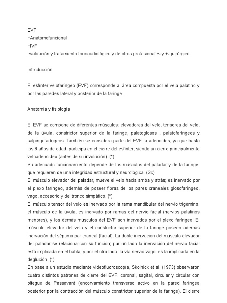 Anatomía y Función del Esfínter Velofaríngeo | PDF | Nervio vago ...