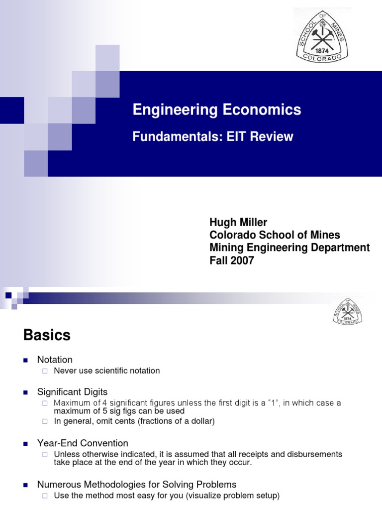 Lecture Engineering Economic Analysis1 | PDF | Compound Interest | Interest
