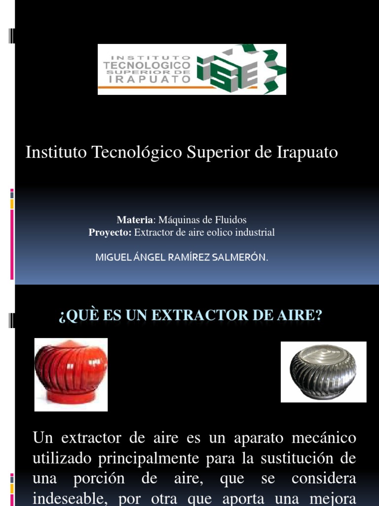 Que Es Un Extractor de Aire | PDF | Ventilador mecánico | Velocidad del ...
