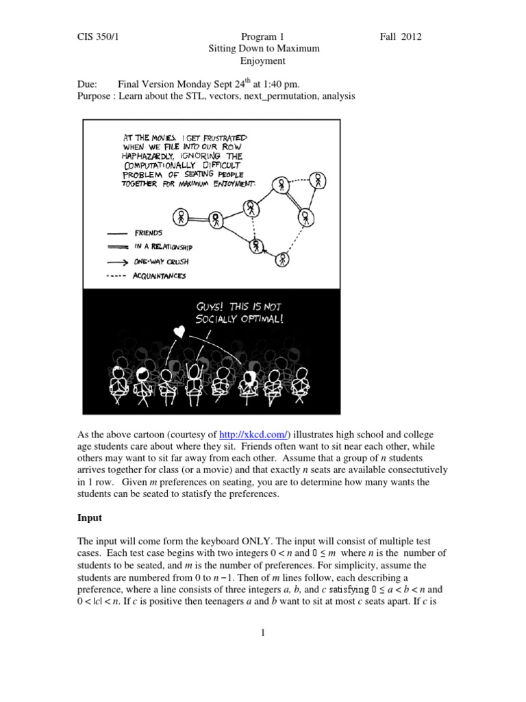 350 Prog 1 F12 | PDF | Teaching Methods & Materials