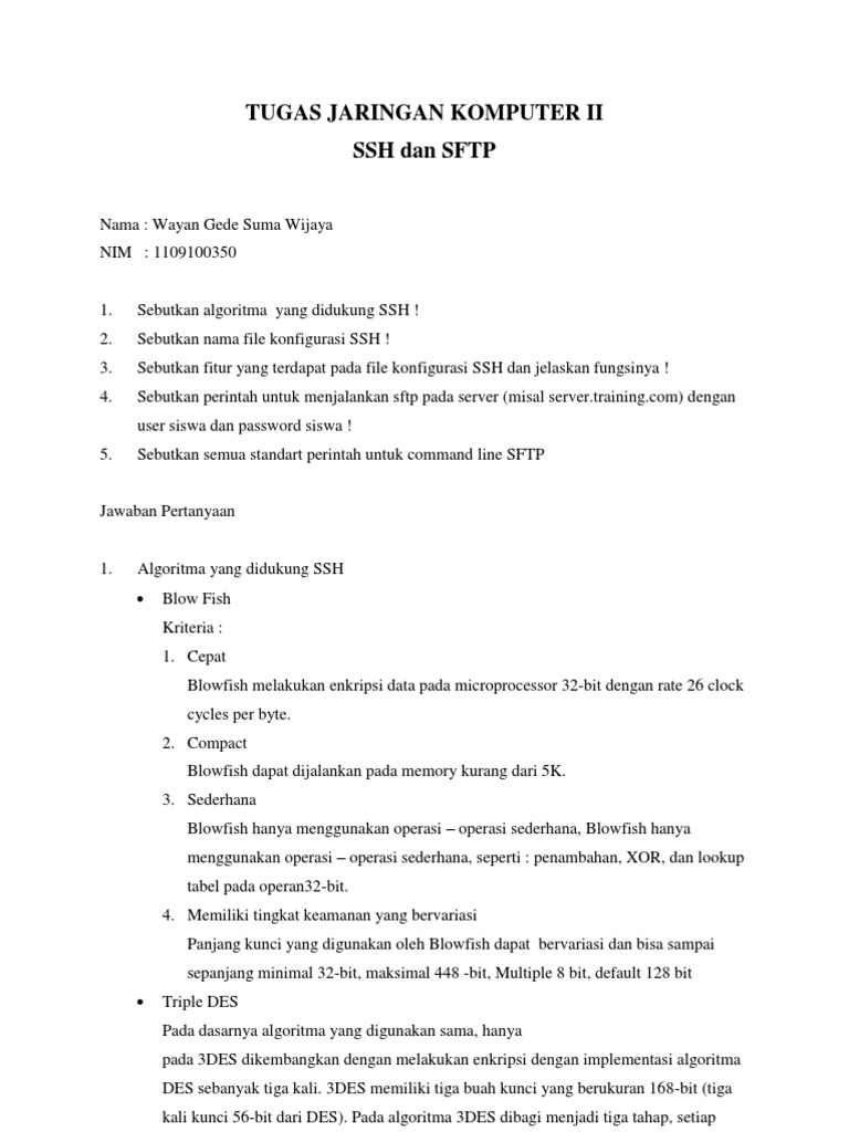 Seluk Beluk SSH Dan SFTP | PDF