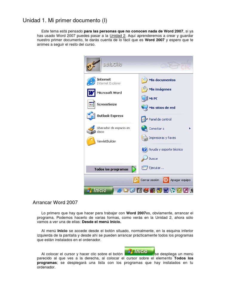 Mi Primer Documento en Word | PDF | Microsoft Word | Software