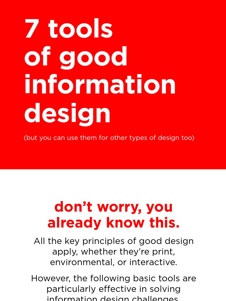 7 Tools of Good Information Design: (But You Can Use Them For Other ...