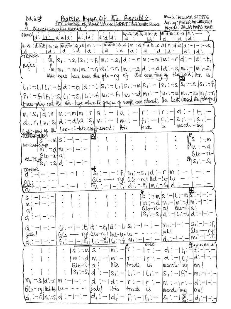 Battle Hymn of The Republic | PDF