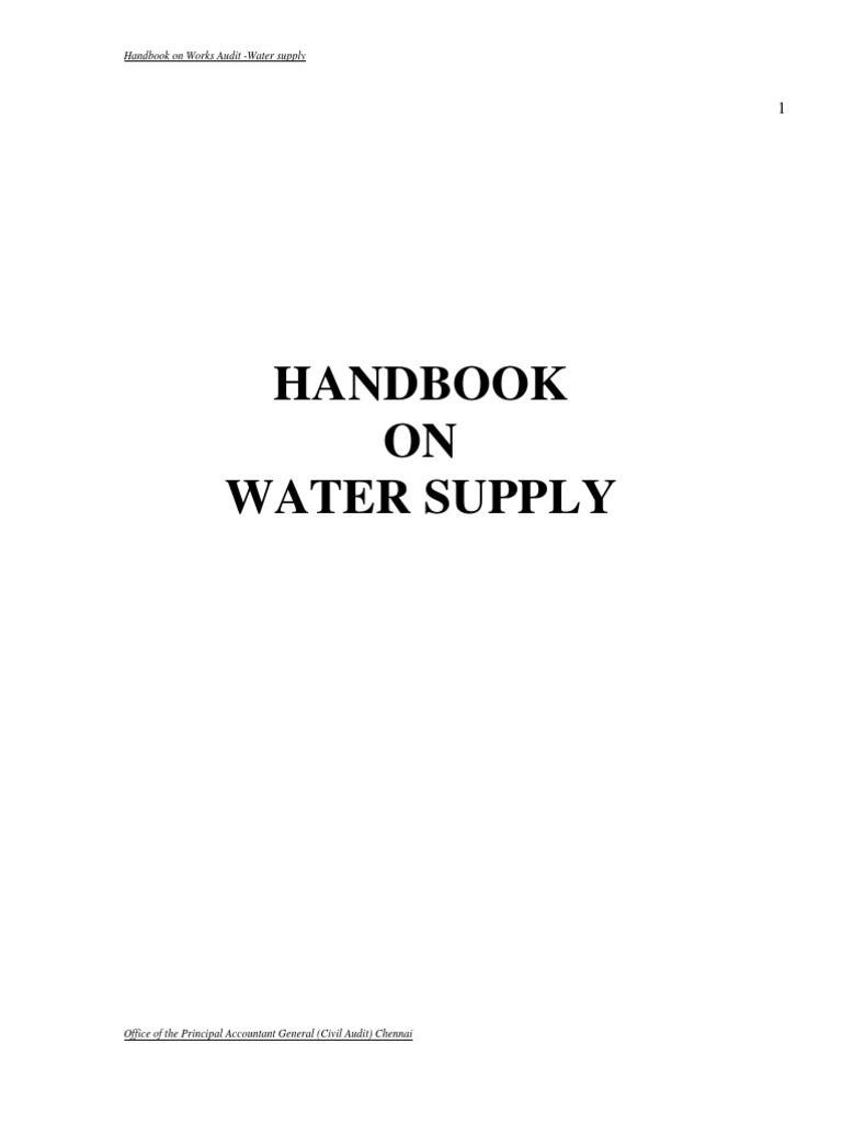 Water Supply Hand Book | PDF | Water Supply | Water