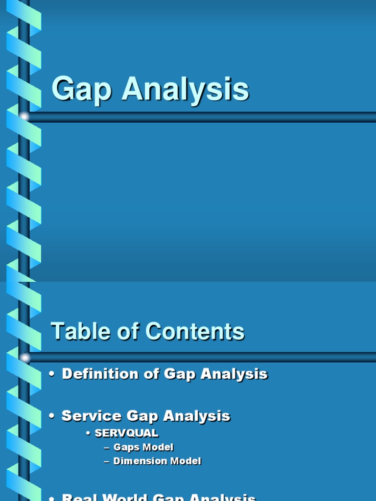 Gap Analysis | PDF | Quality | Production And Manufacturing